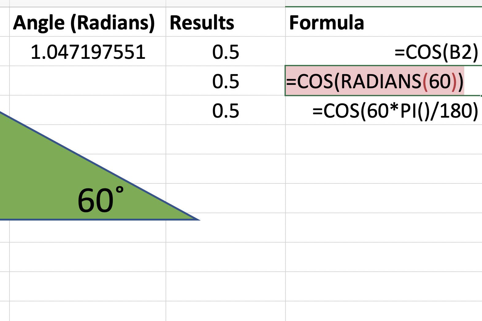 Jak Naj t Kosinus hlu Pomoc Funkce COS Aplikace Excel 2023