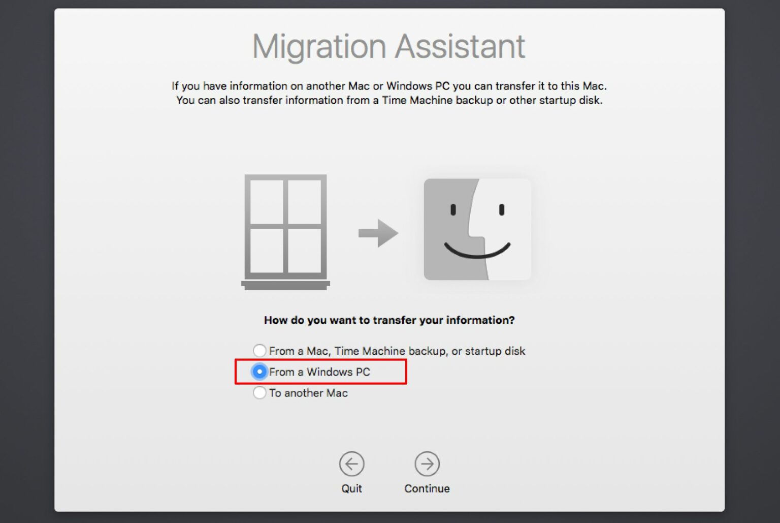 Mac Migration Assistant může přesouvat data Windows PC - 2025